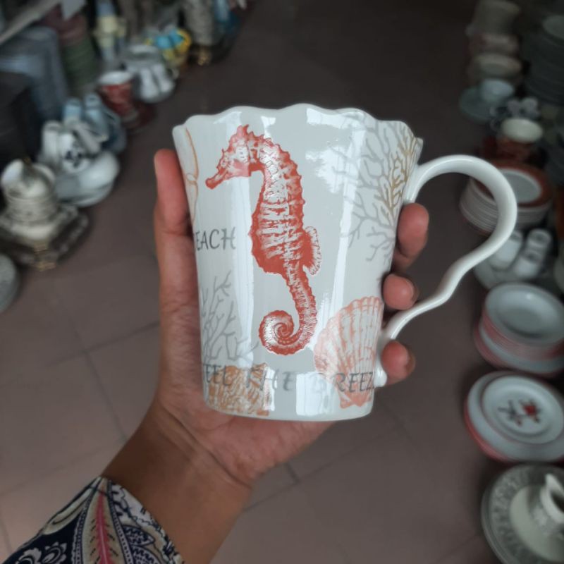 Jual SEA MUG GELAS KERAMIK SANGO MOTIF GAMBAR HEWAN LAUT KOLEKSI DEKOR ...