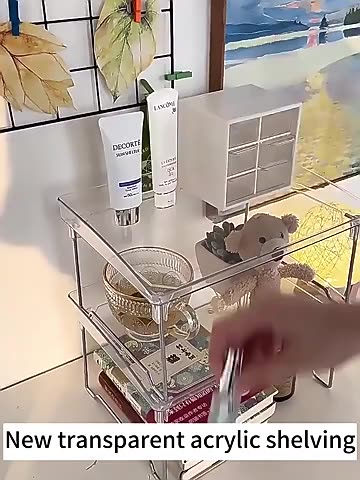 Jual rak transparan lipat rak penyimpanan akrilik Rak Penyimpanan ...