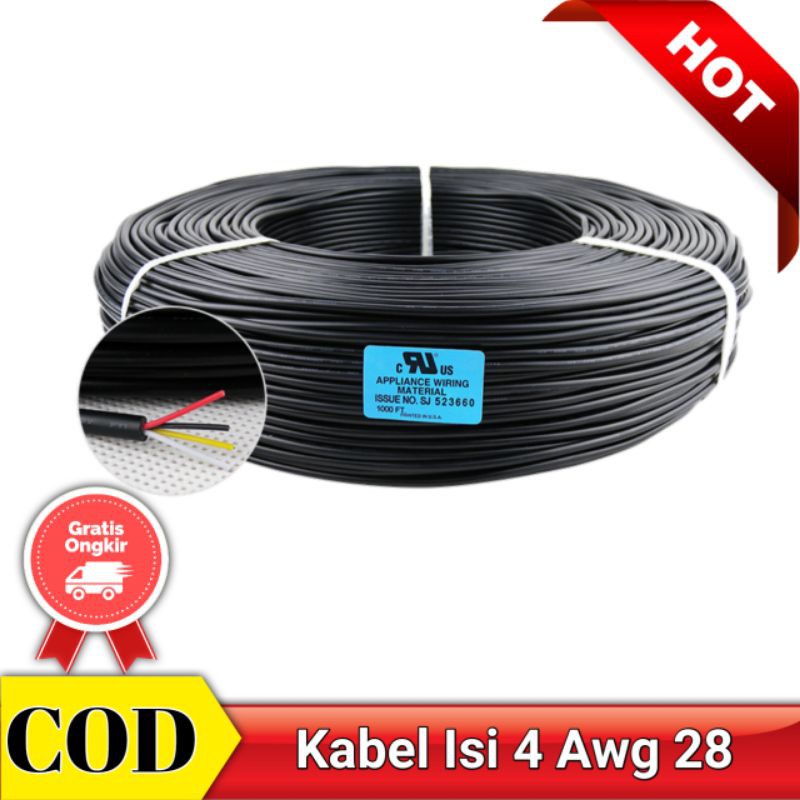 Jual Kabel Isi 4 Jalur Awg 28 (Per meter) | Shopee Indonesia