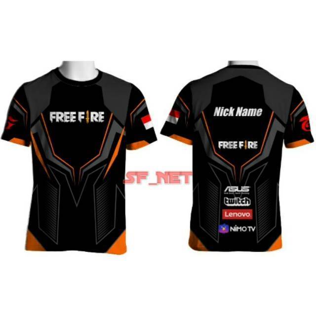 Jual Baju kaos JERSEY GAMING FREE FIRE FF CUSTOM BATTLEGROUNDS | Shopee ...