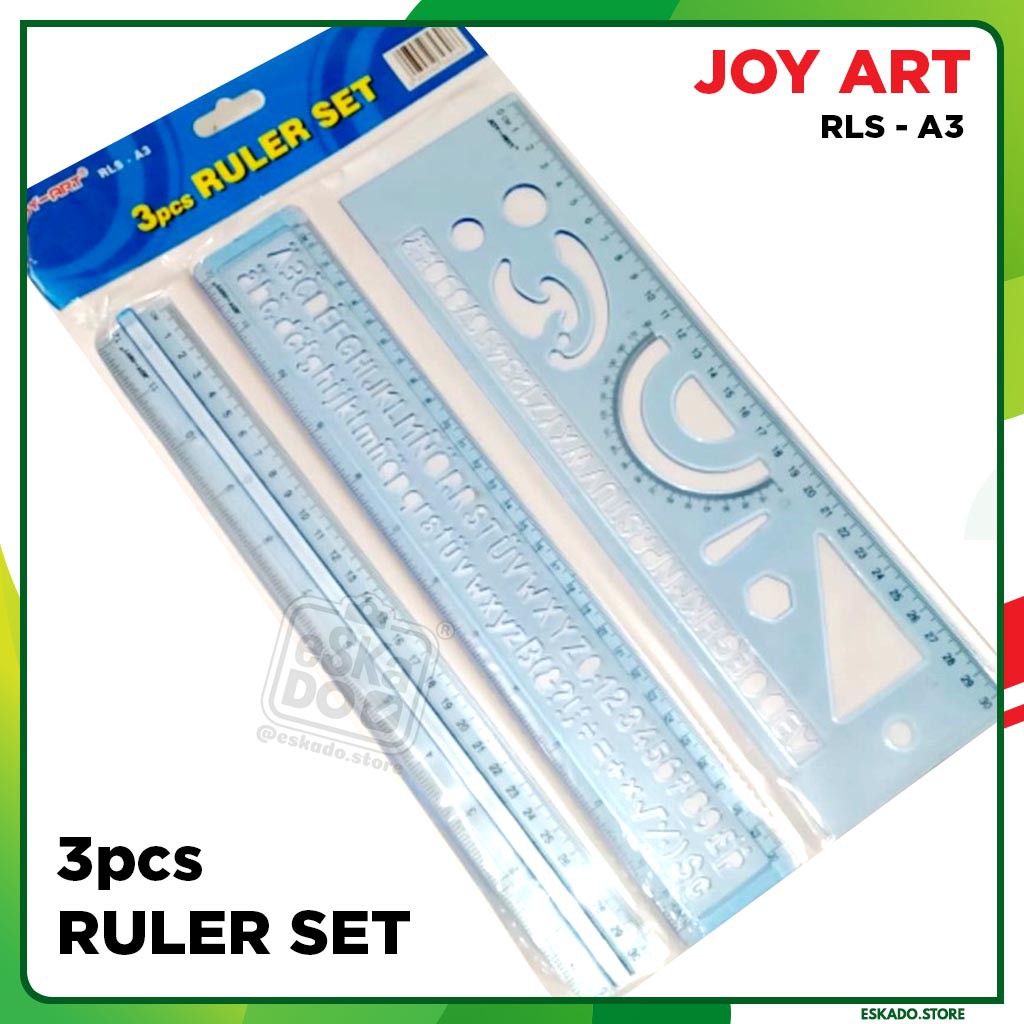 Jual Penggaris / Ruler Set JOY-ART RLS-A3 3pcs | Shopee Indonesia