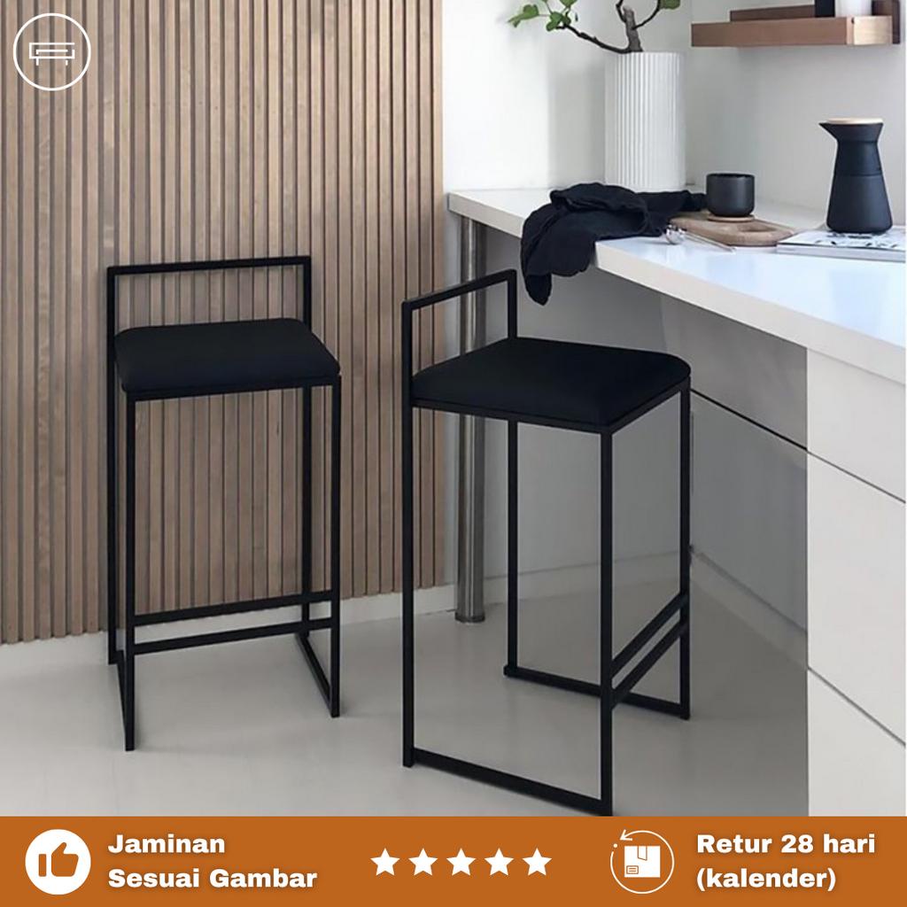 Jual Bar Stool Minimalis - Kursi Bar kafe Resto Modern Kaki Besi dan ...