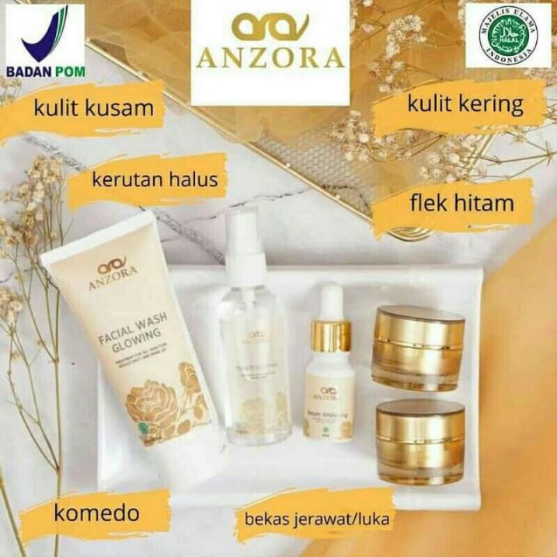 Jual ANZORA Skincare PAKET REMOVER ACNE DARK SPOT( ADS ) | Shopee Indonesia