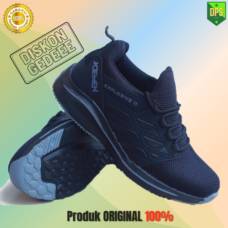 Jual Sepatu Snekers Pria Hitam | Sepatu OLAHRAGA GYM LARI RUNNING SENAM ...