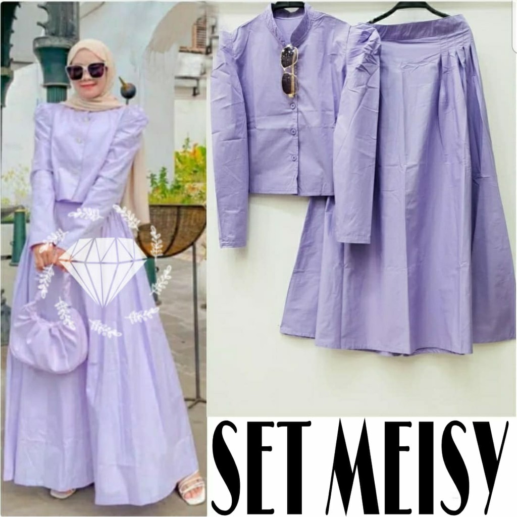 Jual SET ROK MEISY 2IN1 CANTIK / BAJU SETELAN TERBARU / BAJU SETELAN ...