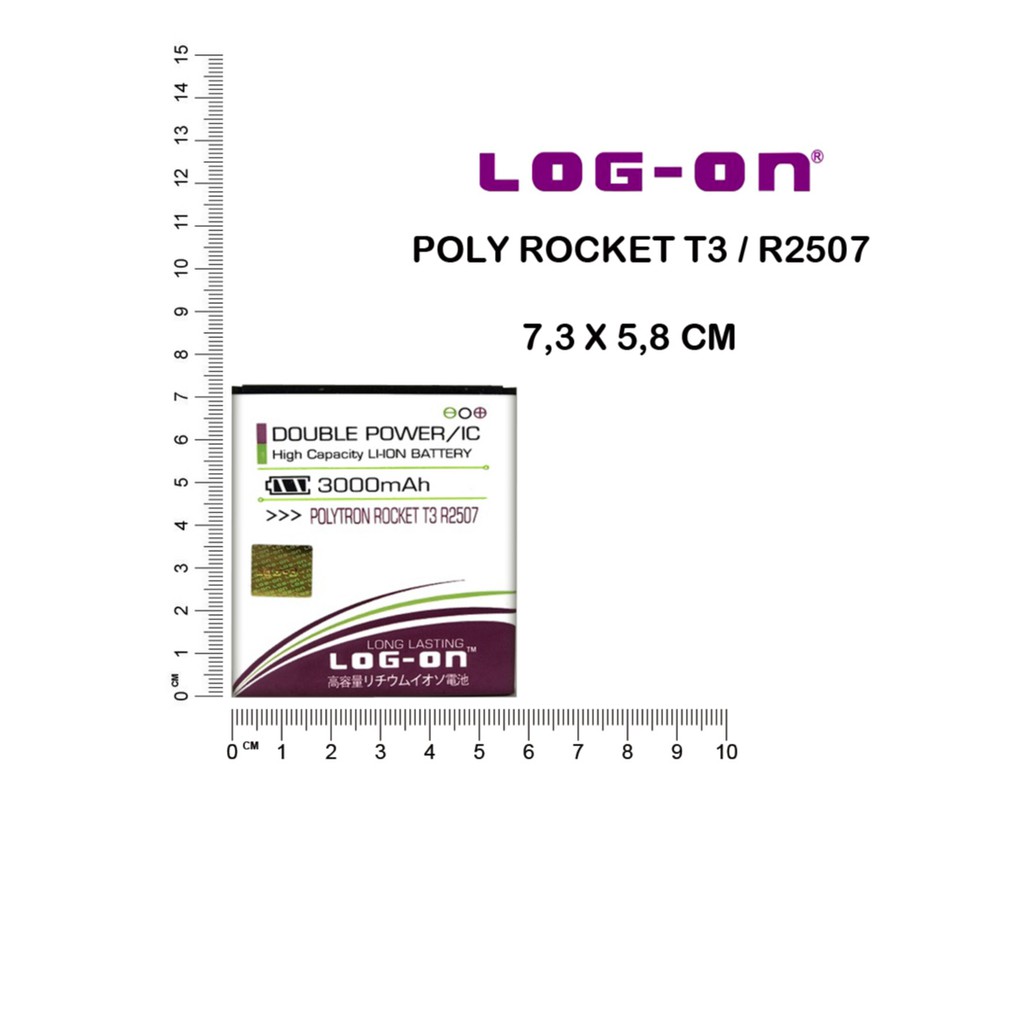 Jual Baterai Double Power Log On Polytron Rocket T3 R2507 ( 3000 Mah ...