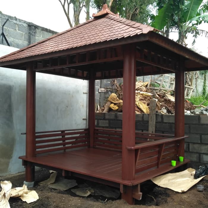 Jual Gazebo Ukuran 2×2 | Jual Gasebo | Gazebo Kayu Kelapa | Shopee ...