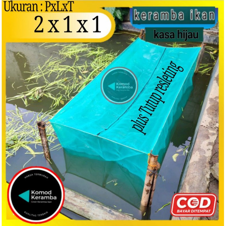 Jual keramba ikan 2x1x1 hapa jaring apung tanjaran kotak karamba ...