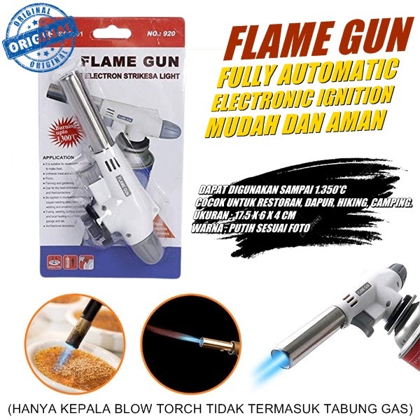 Jual TERBARU flame gun torch portable alat las bakar fire burner bbq ...