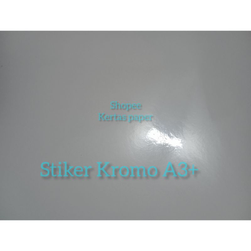 Jual stiker Kromo putih sticker chromo white ukuran A3+ warna putih ...