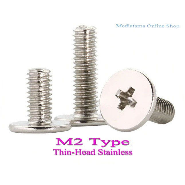 Jual Baut/Sekrup Laptop Notebook Netbook M2 Thin-Head Stainless ...