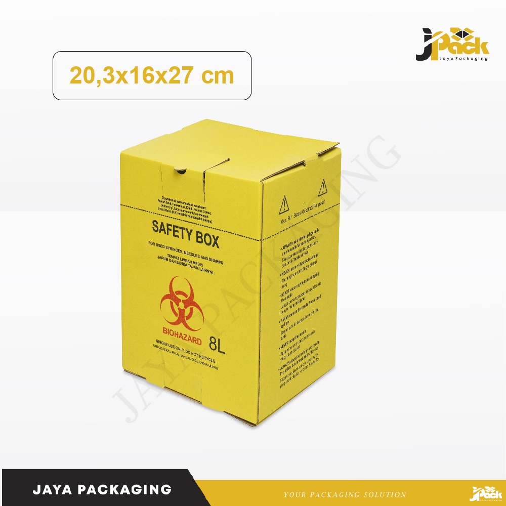 Jual SAFETY BOX 8 Liter Sampah Medis/Safetybox/Alkes/BioHazard/Kardus ...