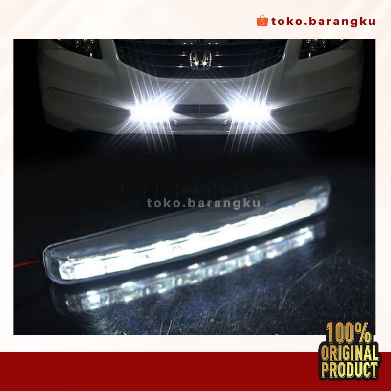 Jual (2 PCS) Lampu Fog Lamp Daytime Running Light DRL Mobil 8 LED 6000K ...