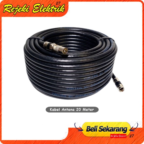 Jual Kabel Antena 20 Meter Full - Kabel Antena Digital - Coaxial Cable | Shopee Indonesia