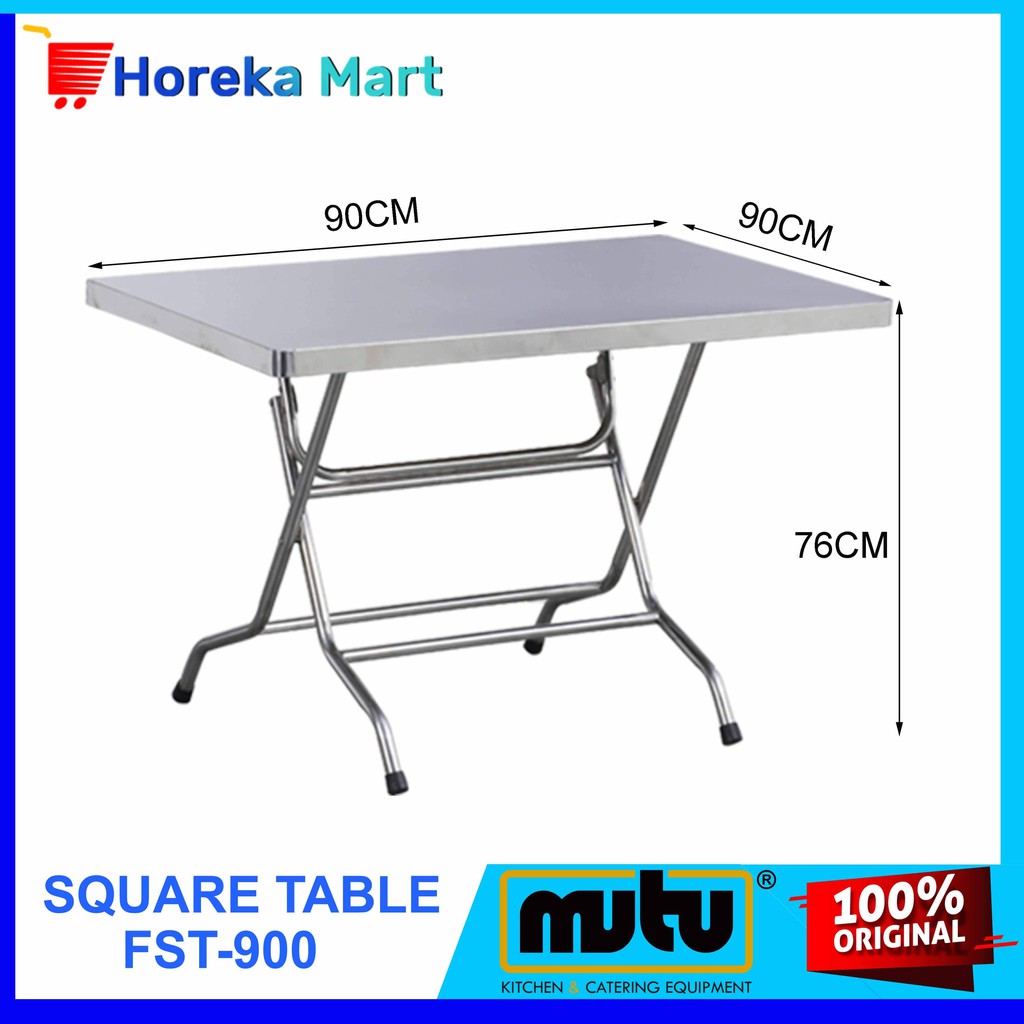 Jual meja lipat 90 cm stainless steel Mutu FST-900 | Shopee Indonesia