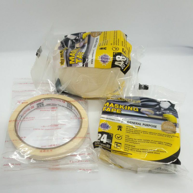 Jual masking tape nachi 12mm 24mm 48mm | Shopee Indonesia