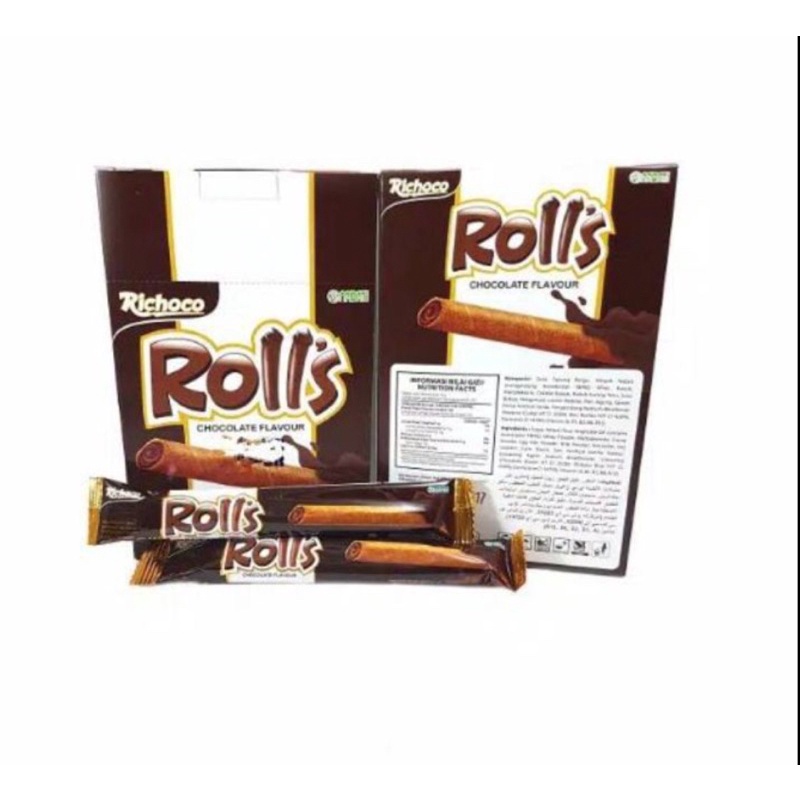 Jual 1 KTK NABATI RICHOCO ROLLS WAFER COKLAT 8gr x 20bks | Shopee Indonesia