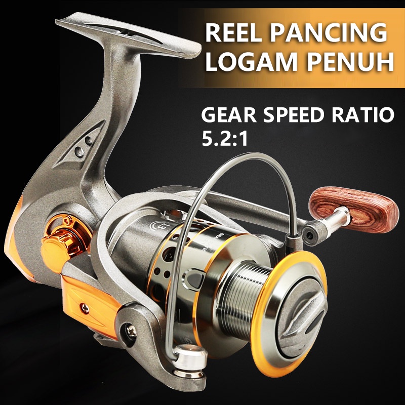 Jual Reel Pancing DC1000 - 7000 10 Kg 5.2: 1 Rasio Gear / Reel Pancing ...