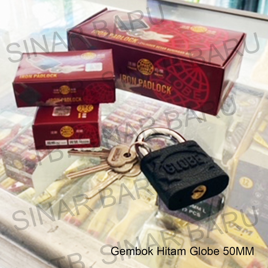 Jual Gembok Pagar Hitam Kuningan Globe 50MM | Shopee Indonesia