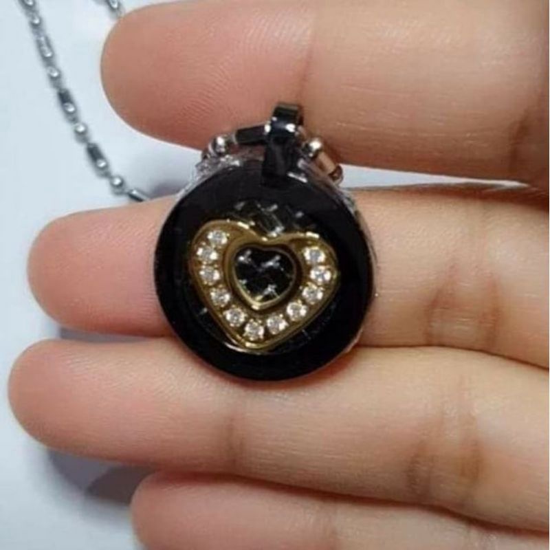 Jual Pendant Aura Heart Black Diamond Mini ORI MCI | Shopee Indonesia
