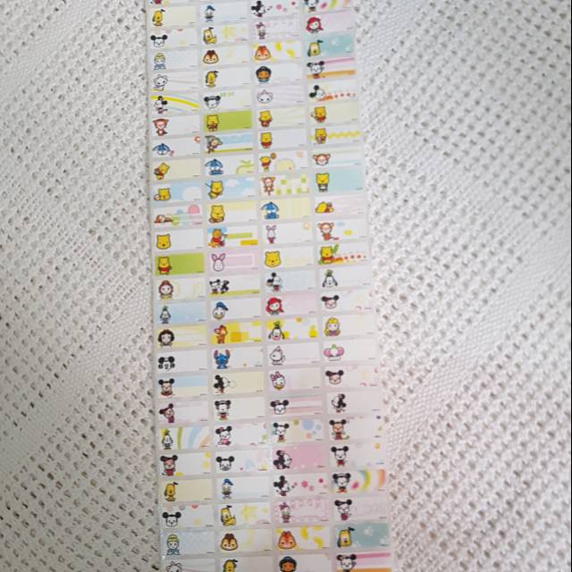 Jual STICKER LABEL NAMA WATERPROOF / LABEL NAMA WATERPROOF | Shopee ...