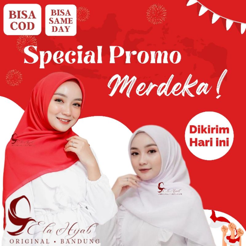 Jual [ COD ] Bella Square SPECIAL MAROON MERAH CABE CENTALOPE Hijab ...