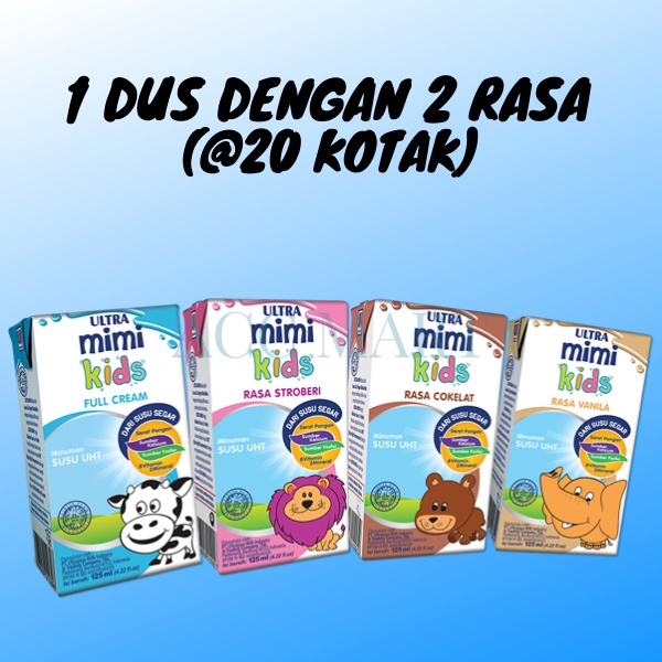 Jual Susu Ultra Mimi Karton Susu UHT Ultra Mimi Kids isi 1 dus 40x125ml ...