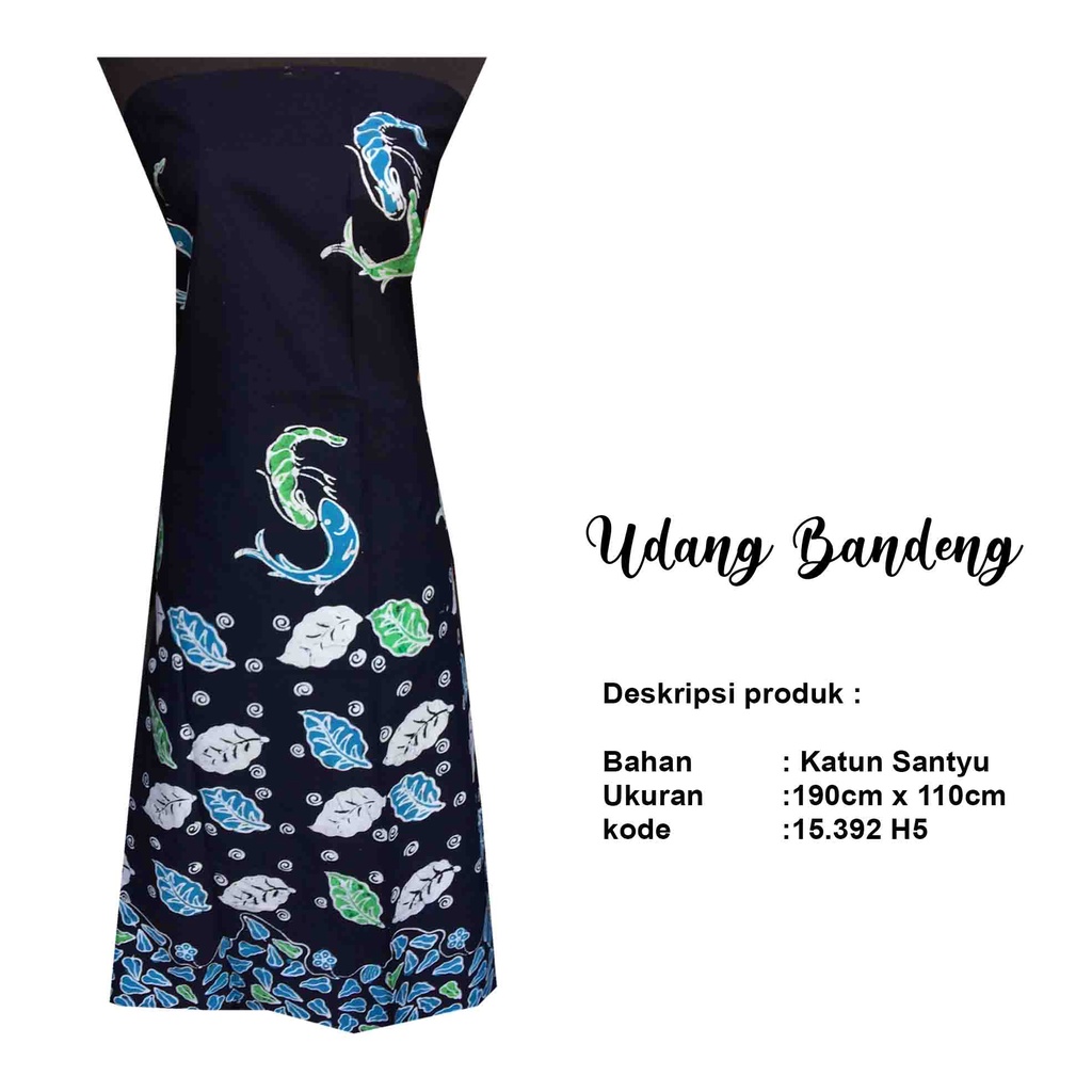 Jual Batik Tulis Motif Udang Bandeng -Dasaran Navy -Super Bestsaller ...