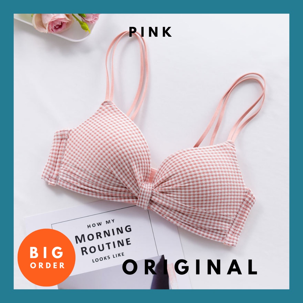 Jual BH Bra Cewek Underwear Cewek BH Kutang Wanita Motif Pita Lucu Bra ...