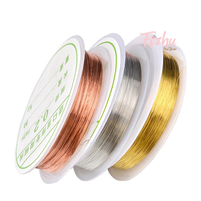Jual copper wire nails / kawat nailart / kawat tembaga DIY nail ...