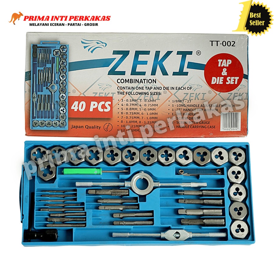 Jual Metric Tap Dan Senai Set 40 Pcs ZEKI Tap & Die Set ZEKI | Shopee Indonesia