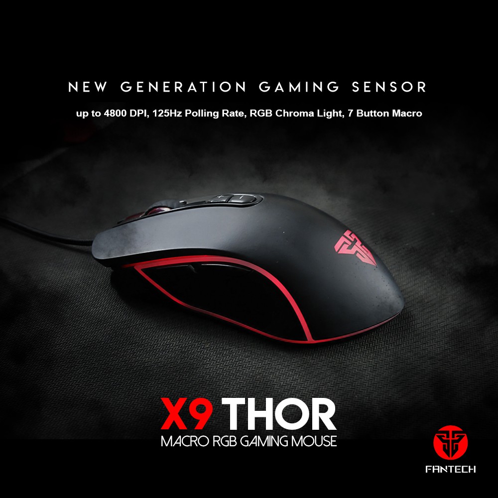 Jual Fantech Mouse Macro Gaming X9 THOR RGB | Shopee Indonesia