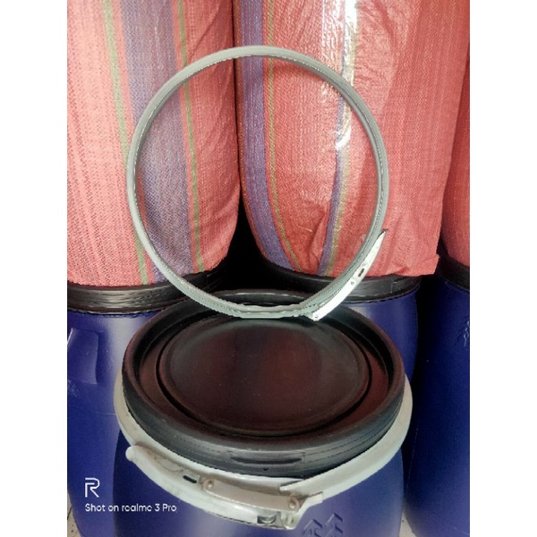 Jual tong biru,tong sampah 80L /60L lengkap klem besi+karet seal,tong ...