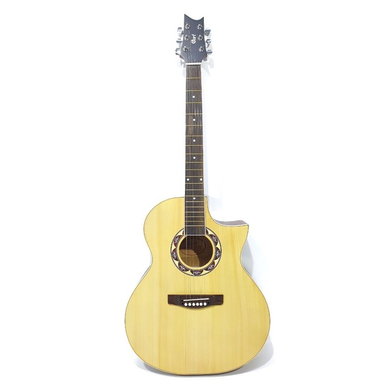 Jual Gitar Akustik Merk Cort Jumbo Natural Hitam Sunkay Model Lancip ...