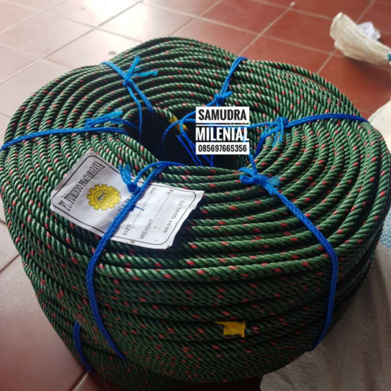 Jual Tali Tambang 7mm CAP RODA IKAN Harga 1 ROL +/- 7,7Kg MURAH 1 ROL | Shopee Indonesia