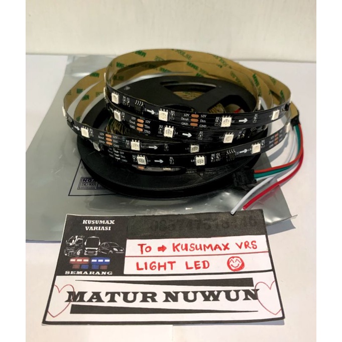 Jual led strip rgb ws2811 12v 150led black pcb | Shopee Indonesia