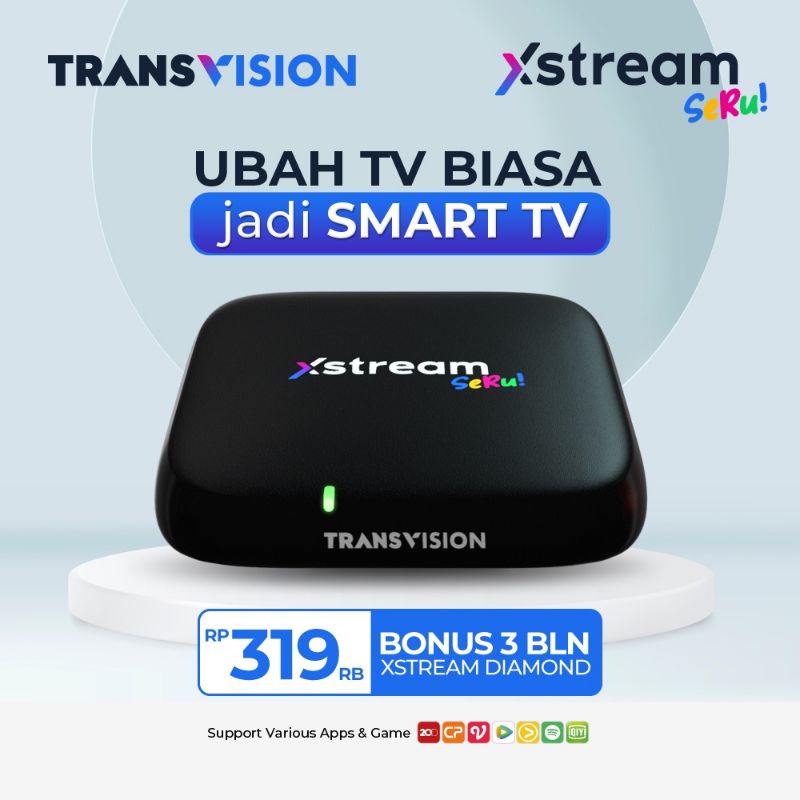 Jual Android box smart tv Transvision xstream lengkap | Shopee Indonesia