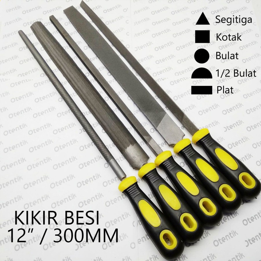 Jual KIKIR BESI 12" PLAT - BULAT - KOTAK - SEGITIGA - SETENGAH BULAT ...