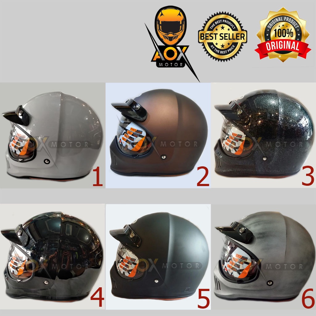 Jual Helm INK TROOPER Solid ORIGINAL Fullface Retro Cakil (ongkir 2kg ...