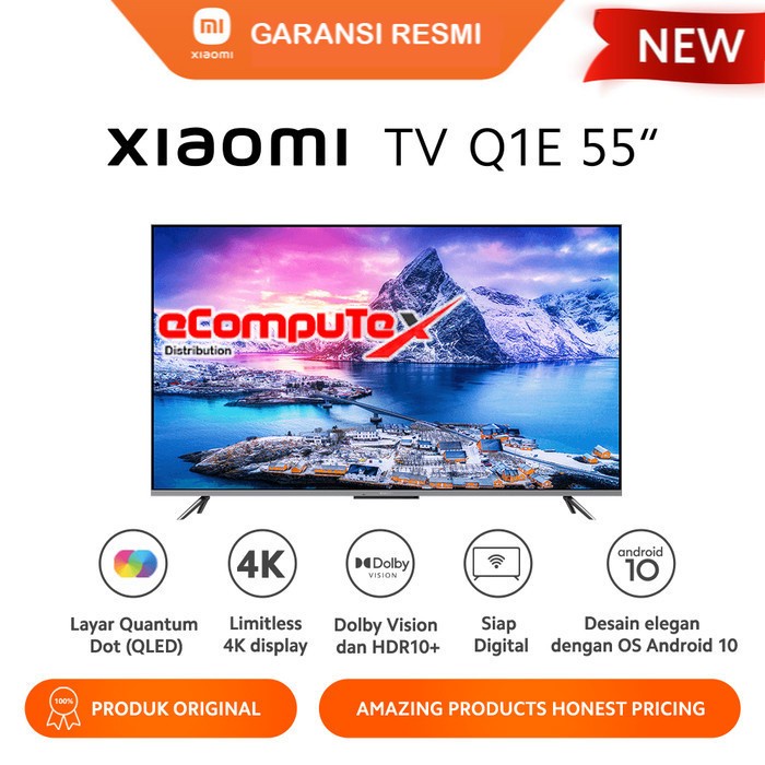 Jual XIAOMI MI TV Q1E 55 Q-1E 55 INCH QLED 4K ULTRA HD ANDROID TV - GARANSI RESMI | Shopee Indonesia