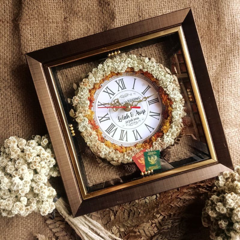 Jual Mahar Dried Flower 30x30/Hadiah Wedding/Hadiah Anniversary//Hadiah ...