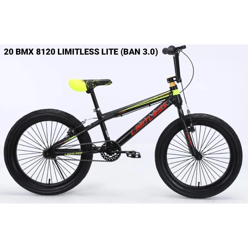 Jual Sepeda Cowok Remaja BMX 20 Limitless 8120 Lite Ban 3.0 | Shopee Indonesia