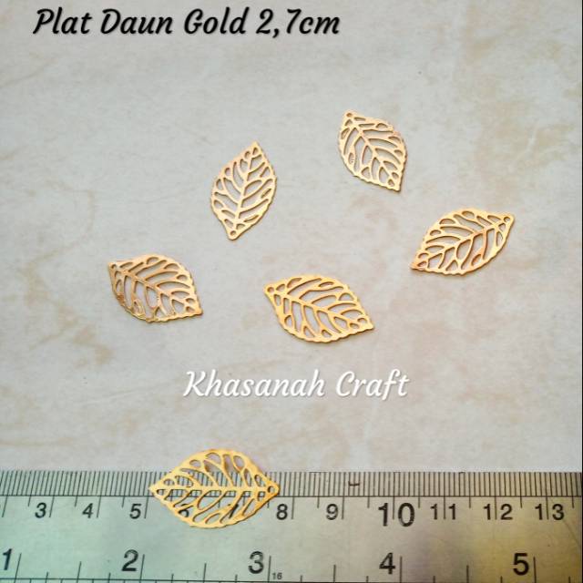 Jual Plat Daun Gold 2,7cm | Shopee Indonesia