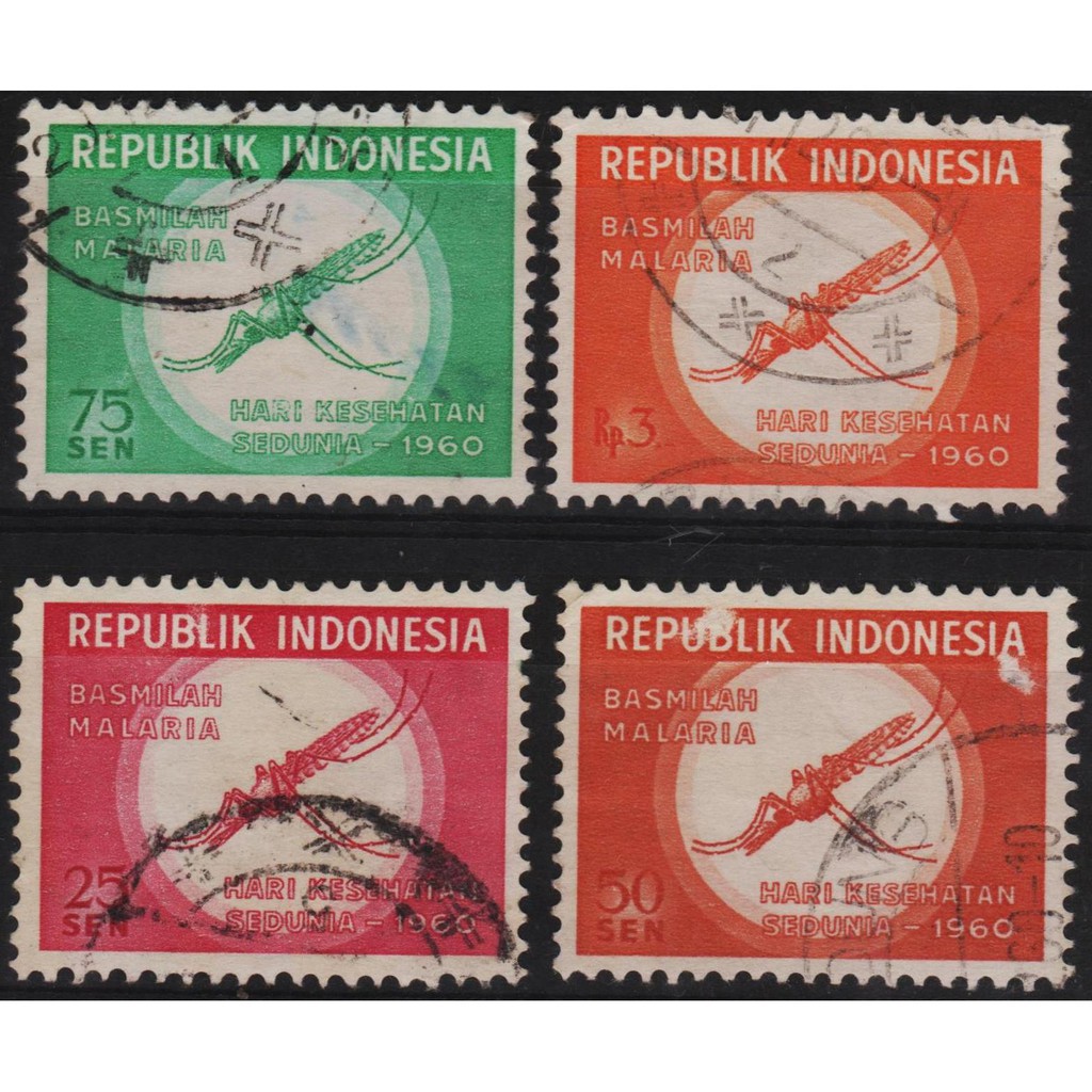 Jual Perangko Filateli A1-59 Indonesia VFU 4v 12.11.1960 World Health ...
