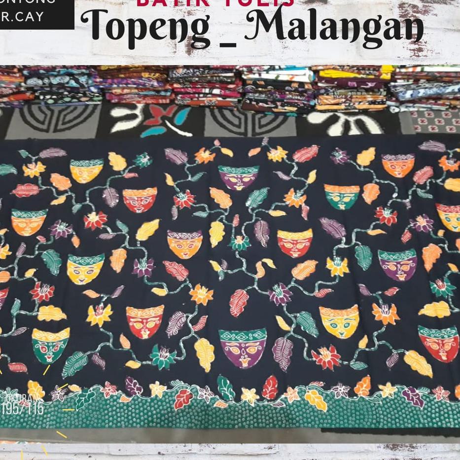 Jual Modern.. BATIK TULIS MALANGAN MOTIVE TOPENG UNTUK SERAGAM DAN OLEH ...