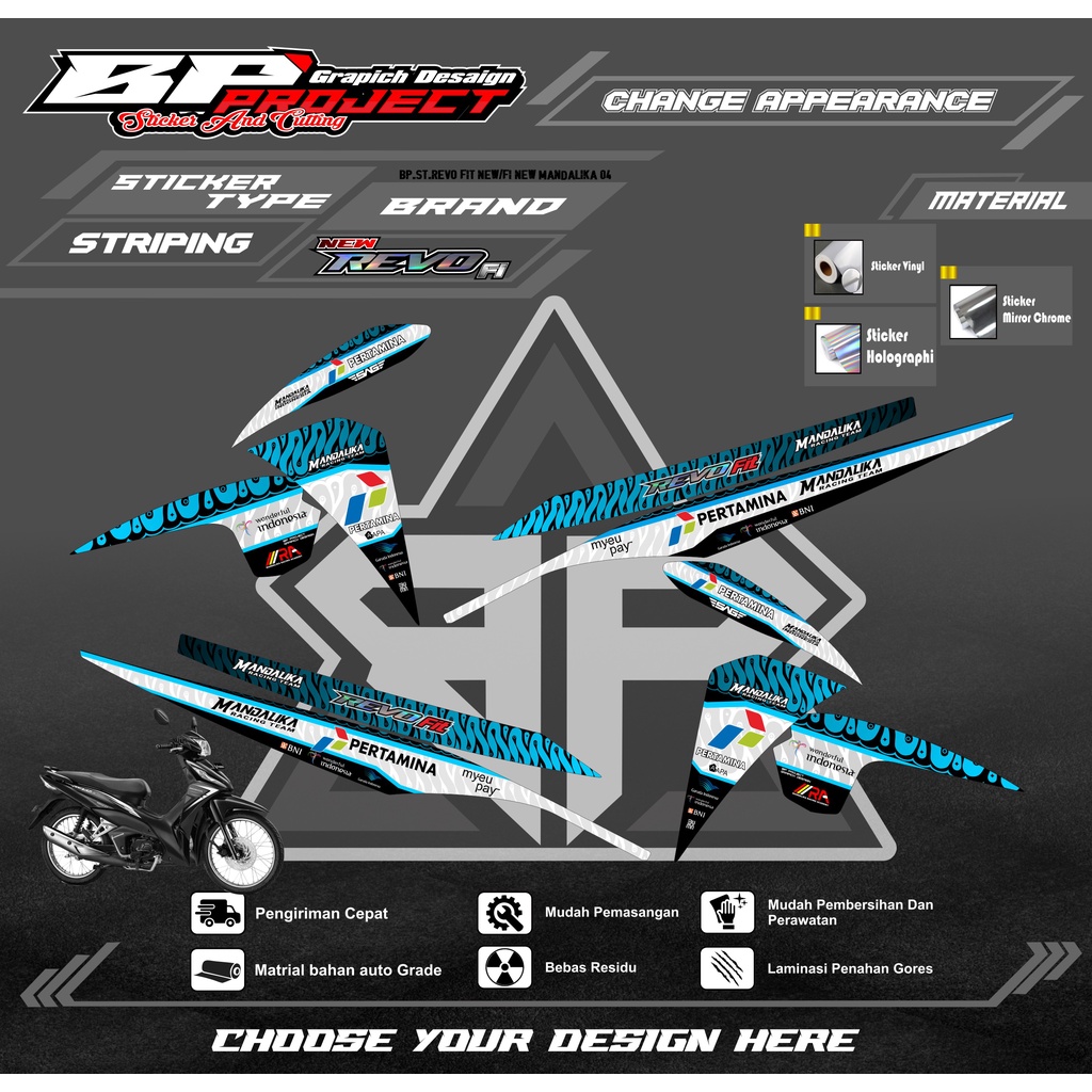 Jual STICKER STRIPING LIST VARIASI REVO FI NEW / REVO FIT INJEKSI ...