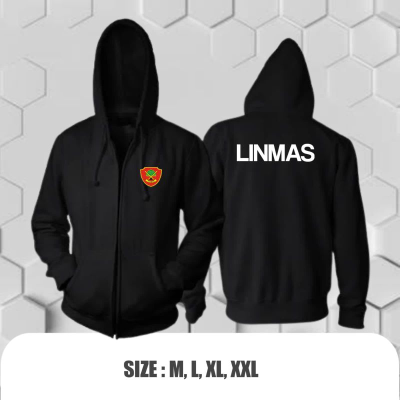 Jual JACKET ZIPPER LINMAS LOGO DEPAN BELAKANG NEW MODEL | Shopee Indonesia