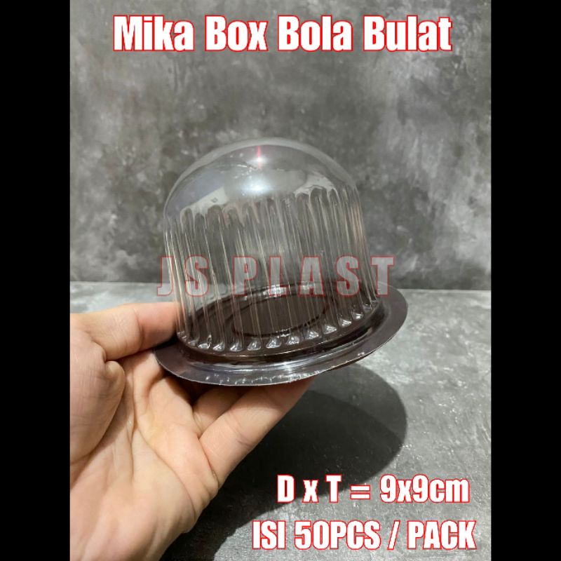 Jual (ISI 50SET) Mika Box Bola Bulat / Mika Kue Bola Bulat - Mika Kue ...
