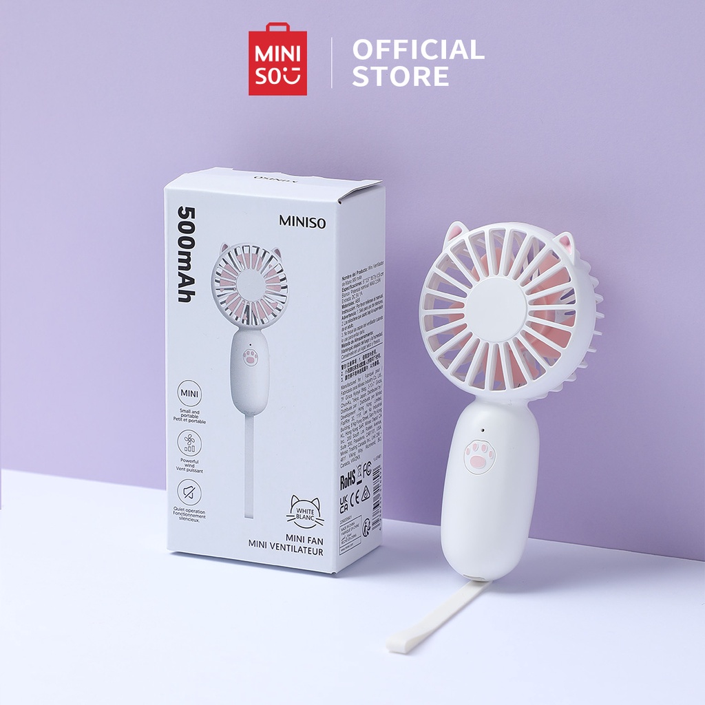 Jual MINISO Mini Fan Kipas Angin Kecil Portable USB 3 Level Kecepatan ...