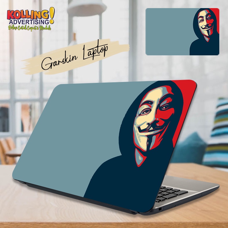 Jual Garskin Laptop Anonymous Mask Minimalist Digital Art Skin Laptop ...